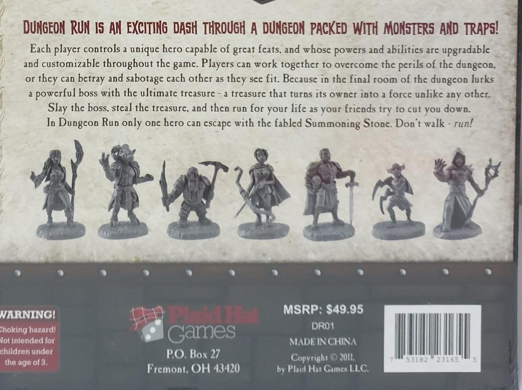 Dungeon Run The Board Game (With Miniatures), Hobbies & Toys, Toys ...