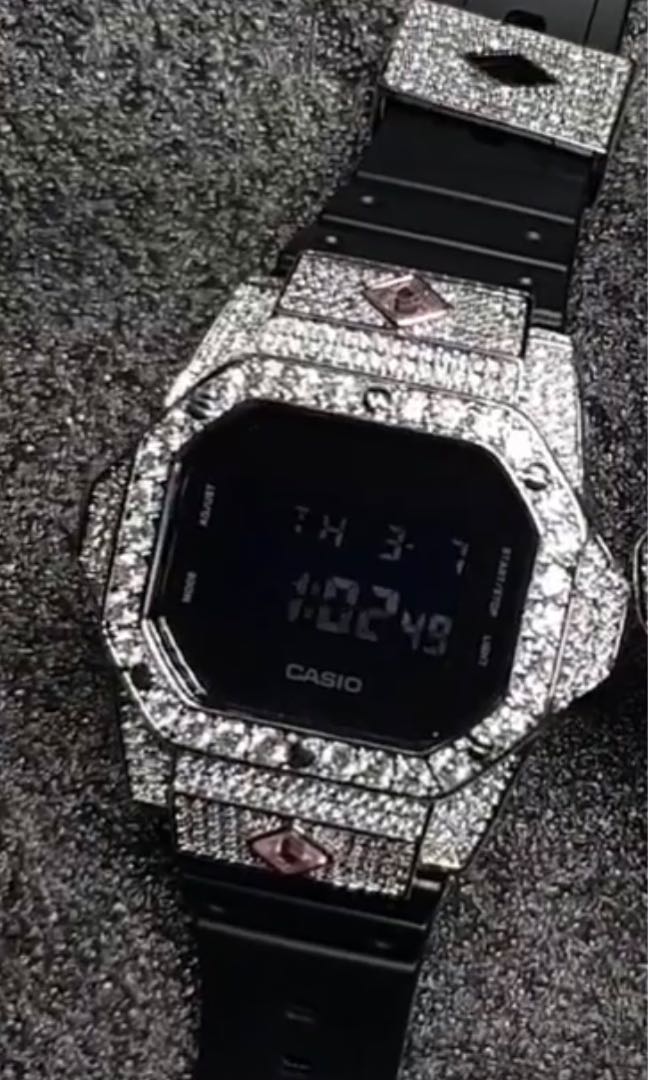 Casio G shock DW5600 in bling bing, Luxury, Watches on Carousell