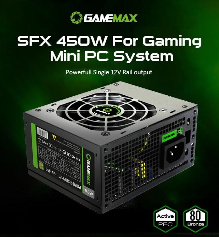 FREE DELIVERY | GAMEMAX GS-450 SFX 450W PSU 80+ CERTIFIED BRONZE POWER ...
