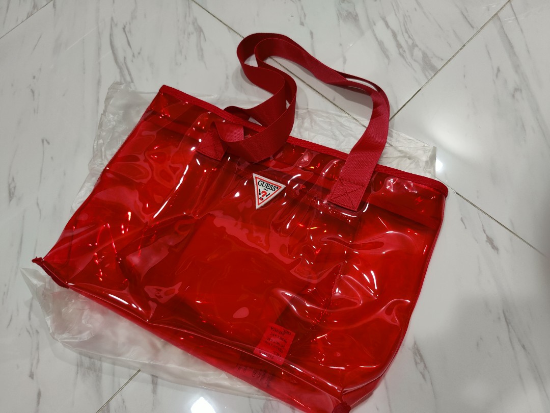 Guess brand PVC bag, Women's Fashion, Bags & Wallets, Tote Bags on ...