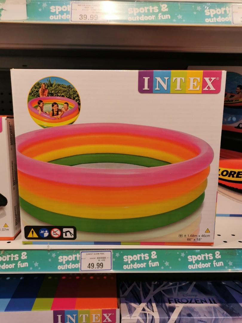 Intex rainbow 4-layer inflatable pool, 168cm, Babies & Kids, Infant ...