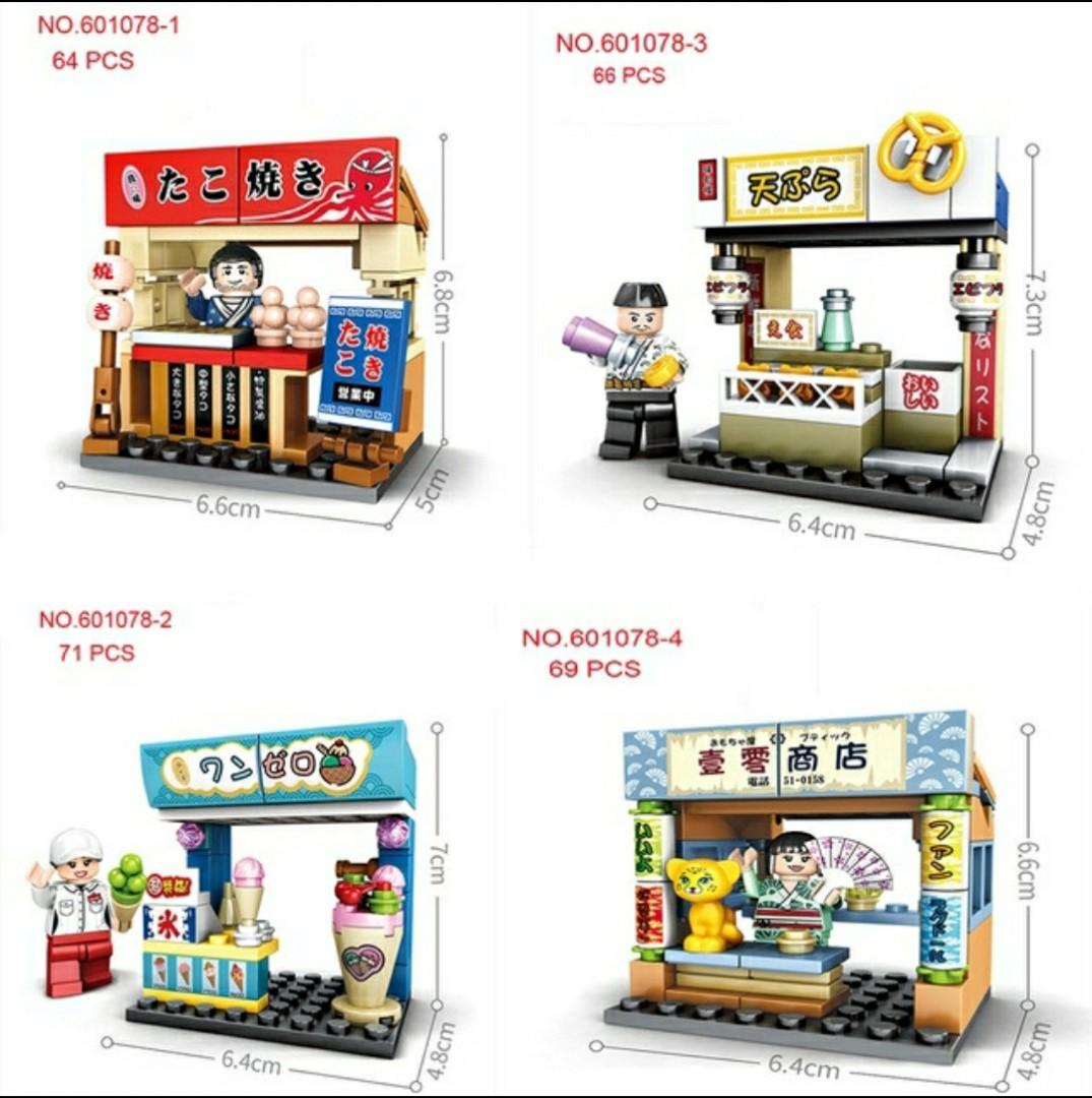 LEGO 8 IN 1 SEMBO Sakura City Street View Buildings Blocks Takoyaki Ice ...