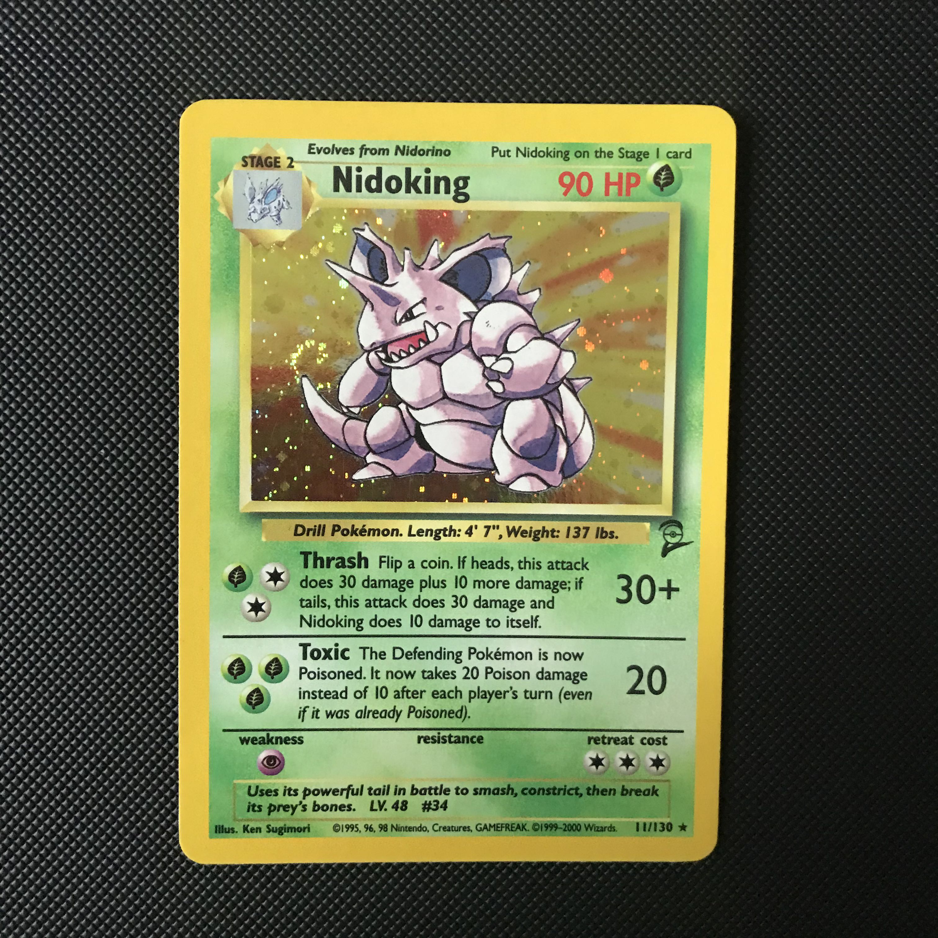 nidoking base set 2 holo 11/130 pokémon pokemon card, Hobbies & Toys ...