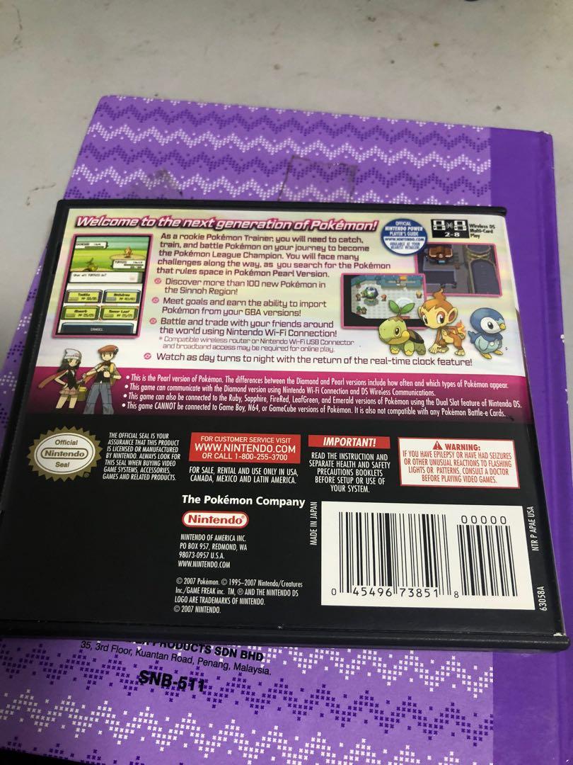Pokémon pearl version, Video Gaming, Video Games, Nintendo on Carousell