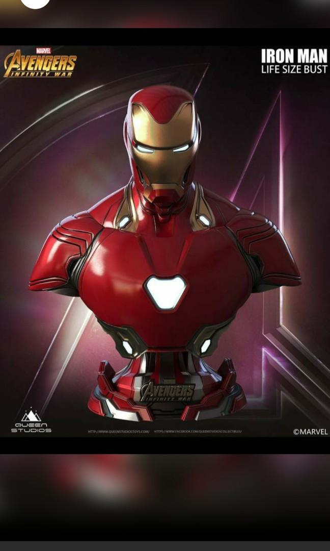 Queen studio , Ironman mk 50 half bust, 1:1 life size bust by queen ...