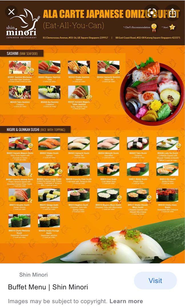Shin Minori WEEKDAY Lunch Buffet Voucher at UE Square, Tickets ...