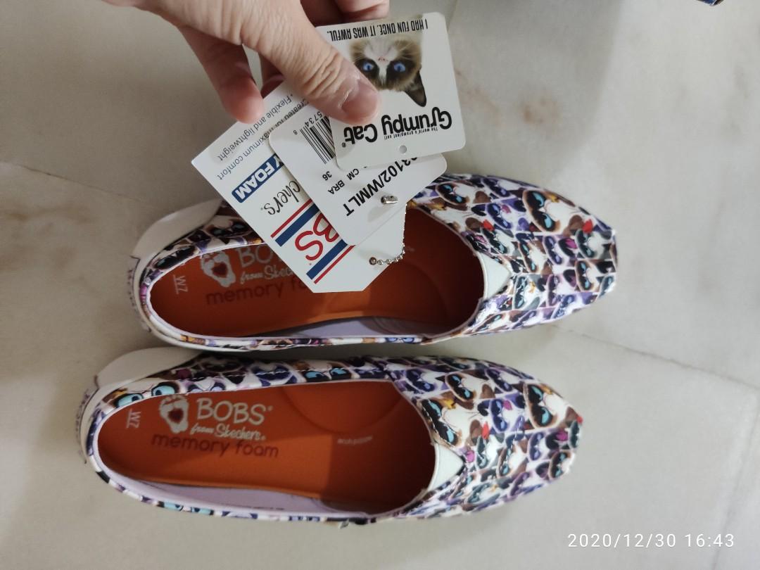 BNIB Skechers bobs shoes grumpy cat, Women's Fashion, Footwear ...