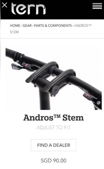Tern Andros Stem *Brand-new*, Sports Equipment, Bicycles & Parts, Parts ...