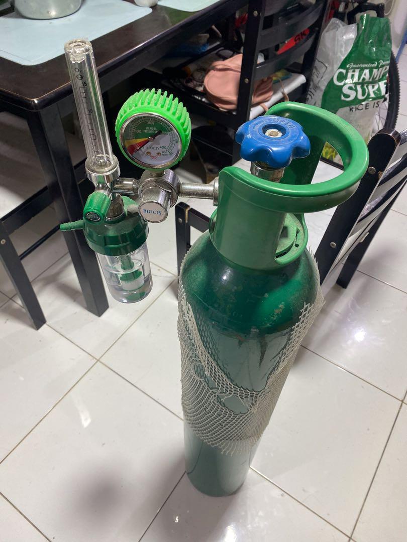 2 oxygen tank with regulator, Health & Nutrition, Assistive ...