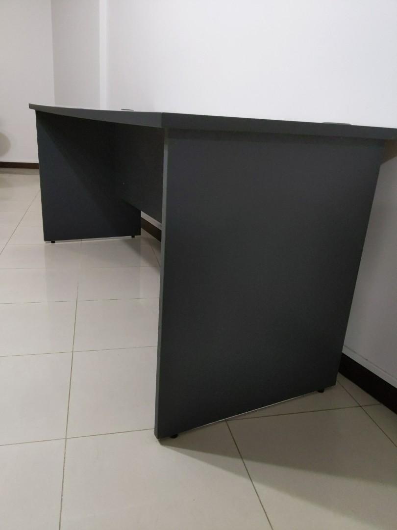 2 Person Study Table with (Double Tone Grey with Wire Holes), Furniture ...