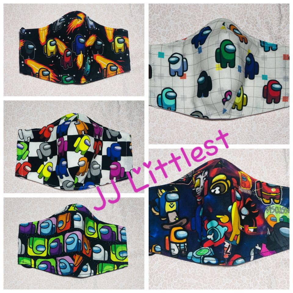 Among Us reusable mask- ready stock, Health & Nutrition, Face Masks ...