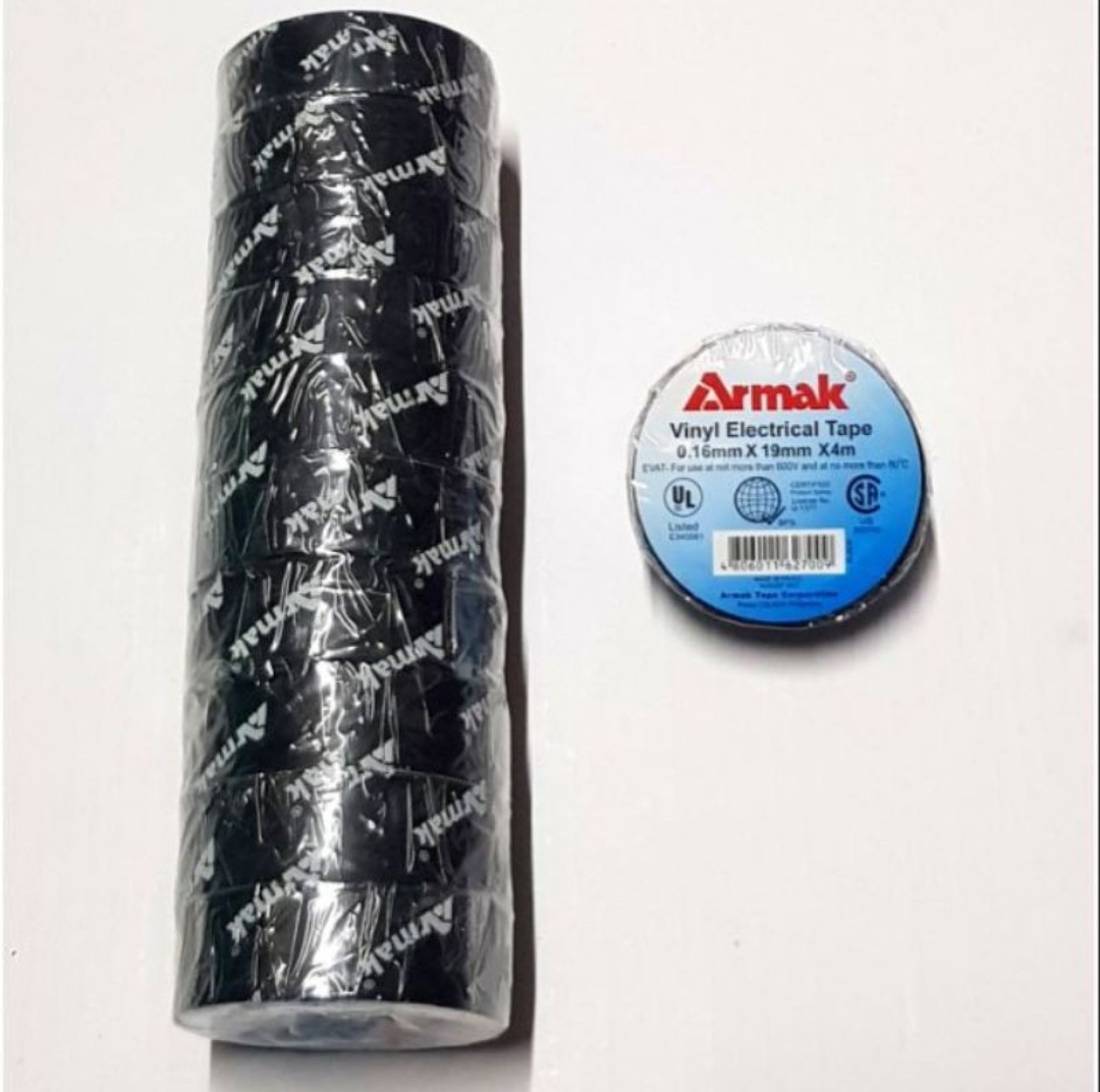1 roll ARMAK Electrical Tape 4m P10/roll. (P60/pack/10 rolls ...