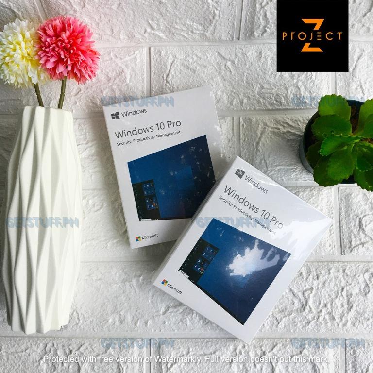 Windows 10 Pro Sticker USB CD + FREEBIE! Authentic Microsoft, Mobile ...