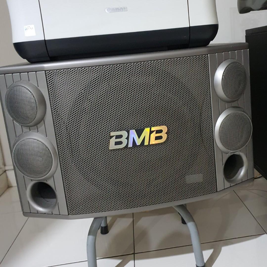 BMB Karaoke Set (Amp+ 2 Speaker + 1 Subwoofer + 2 Dynamic Mic), Audio ...