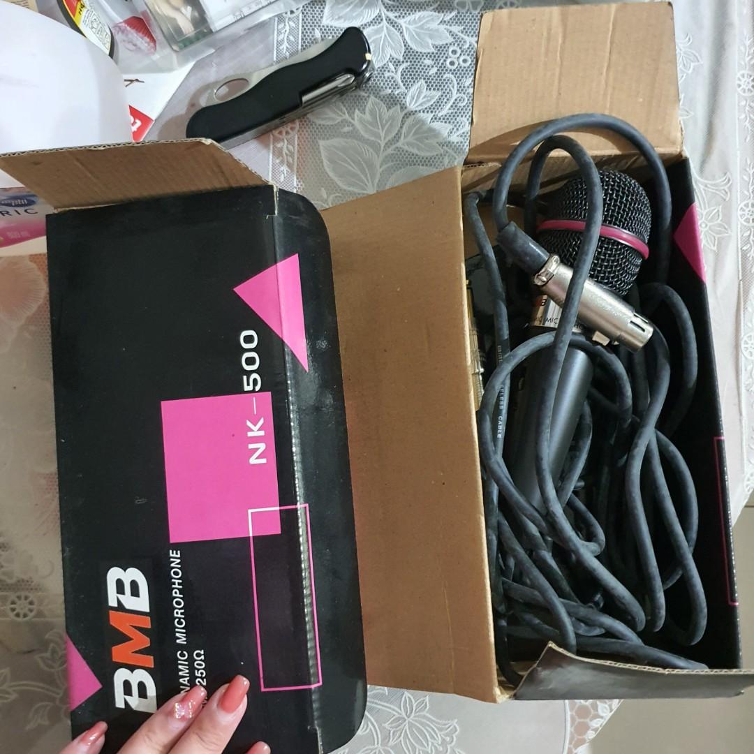 BMB Karaoke Set (Amp+ 2 Speaker + 1 Subwoofer + 2 Dynamic Mic), Audio ...