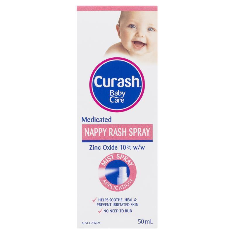 BNIB Curash Nappy Rash Spray 50ml, Babies & Kids, Bathing & Changing ...