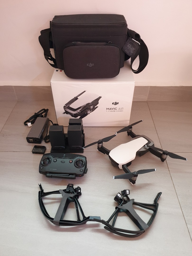 DJI Mavic Air Fly More Combo Arctic White, Photography, Drones on Carousell