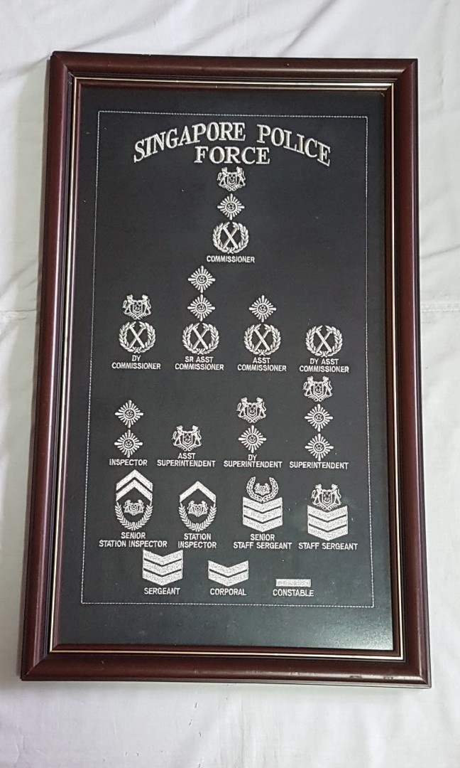 Embroidery Singapore Police Force Ranks Display, Hobbies & Toys ...