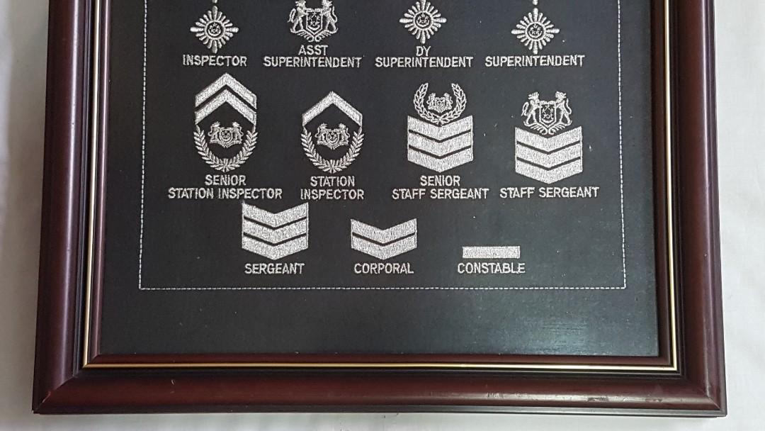 Embroidery Singapore Police Force Ranks Display, Hobbies & Toys ...