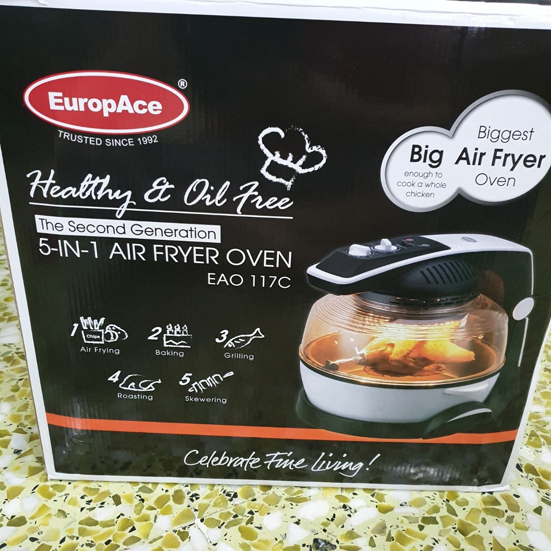 EuropAce 5-1 Air Fryer Oven, TV & Home Appliances, Kitchen Appliances ...