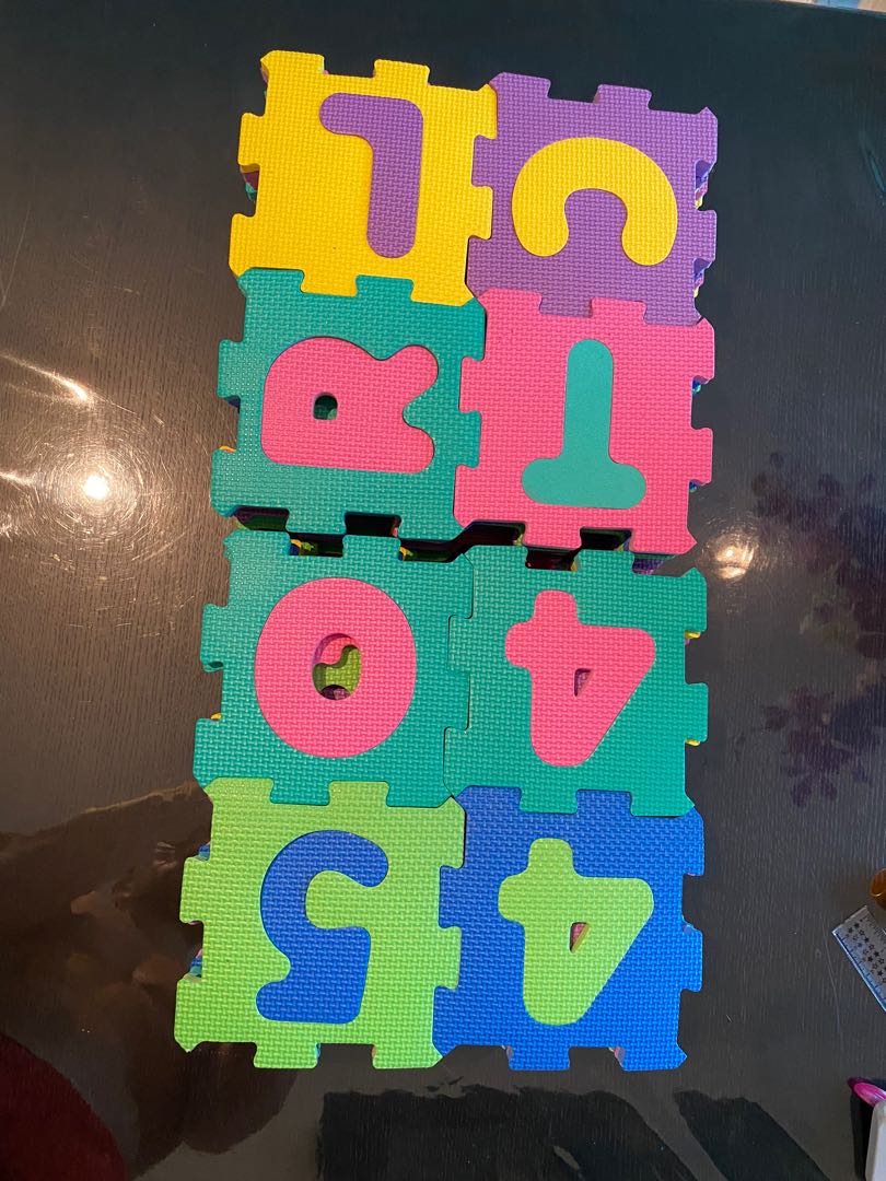 Foam kids play mat puzzle alphabet numbers, Babies & Kids, Infant ...