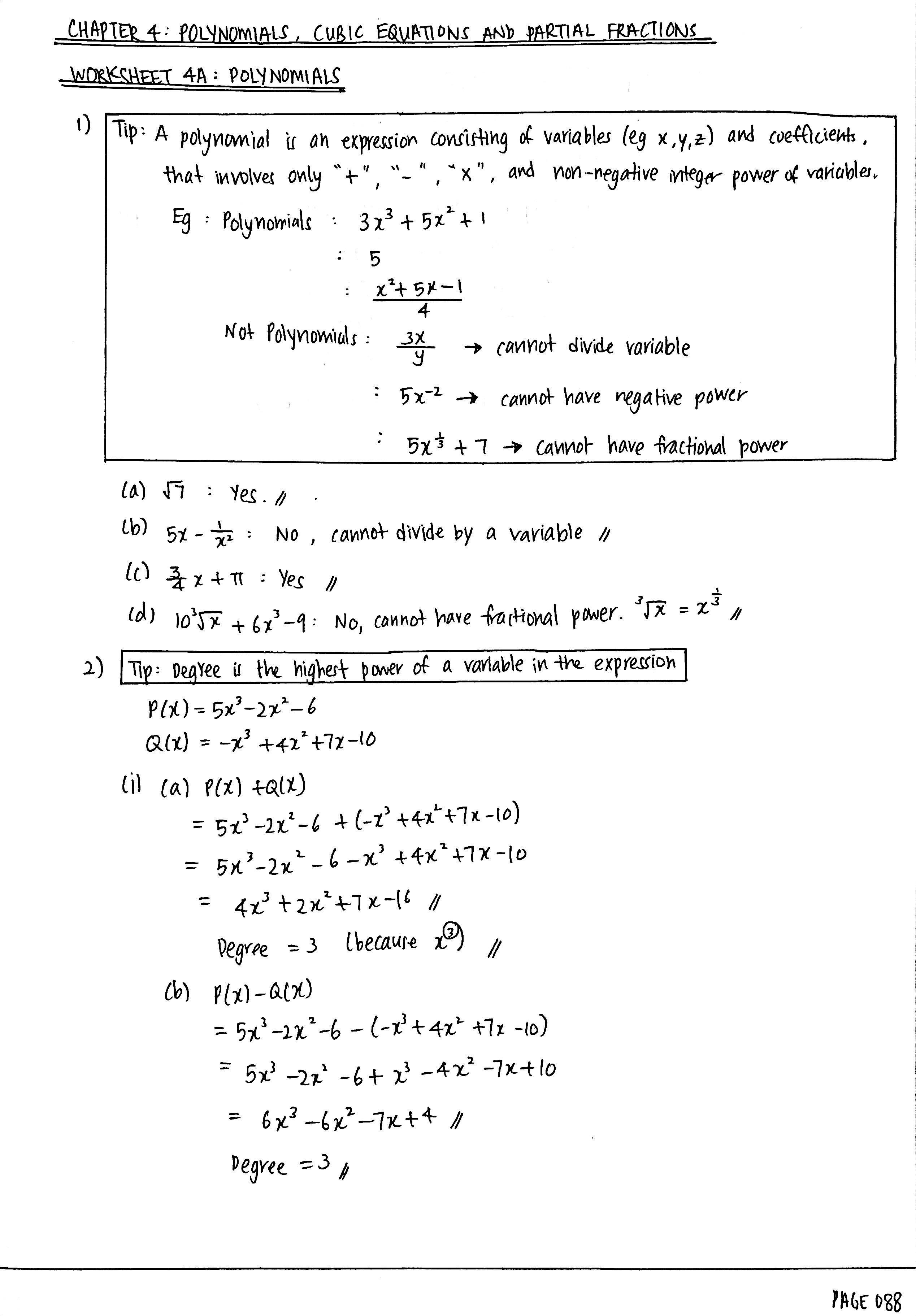  Full Solution Answers To Think Additional Mathematics AM Workbook