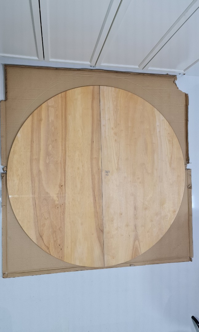 Ikea wood round table top 150cm diameter for CNY, Furniture & Home ...