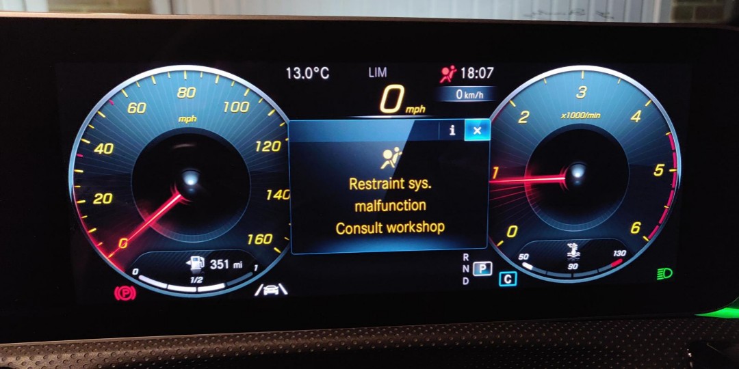 Mercedes SRS Airbag Error Message Fault Code, Car Accessories, Car ...