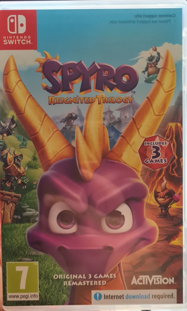 Nintendo Switch Spyro Reignited Trilogy, Video Gaming, Video Games ...