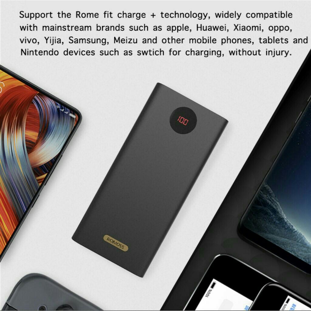 Original Romoss PEA57 57000mAh Power Bank 22.5W PD QC 3.0 Two-way Fast ...