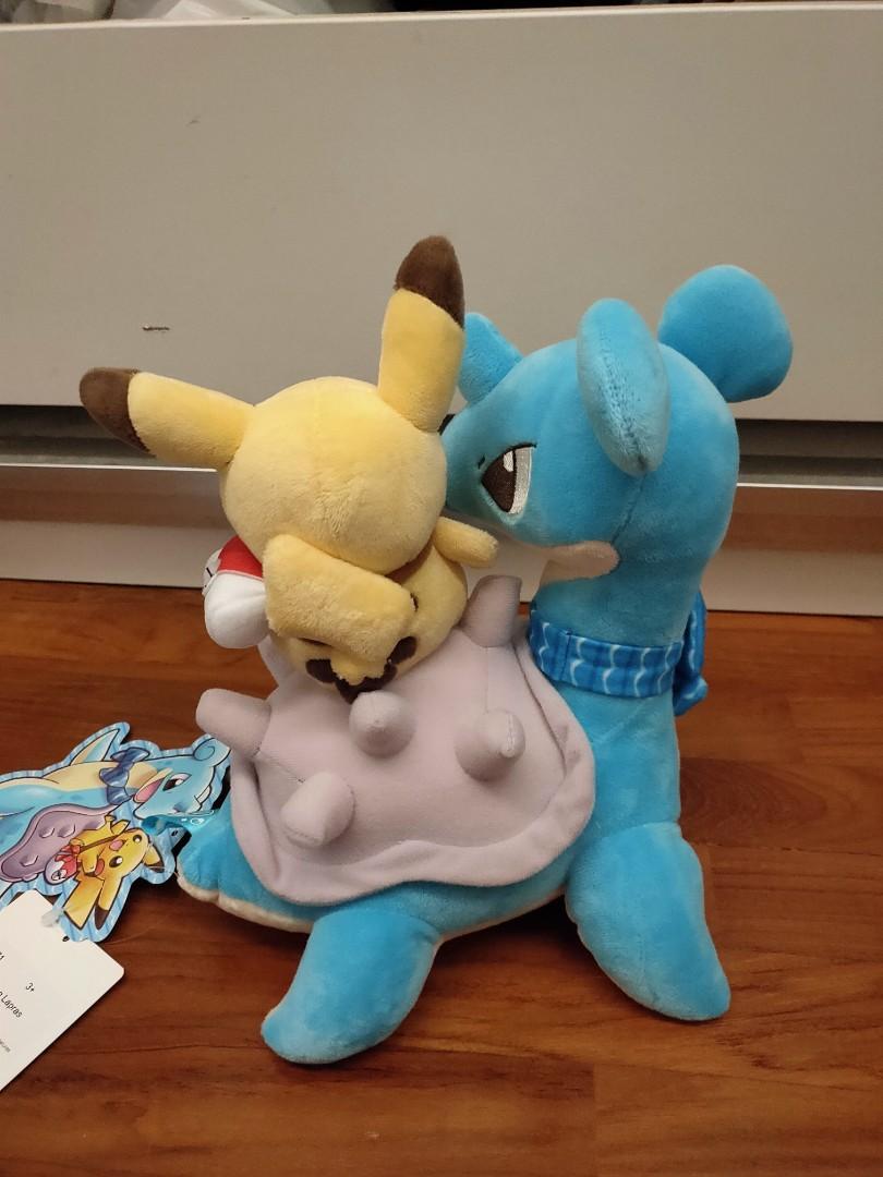 Pikachu Riding Lapras Plush, Toys & Games, Stuffed Toys on Carousell