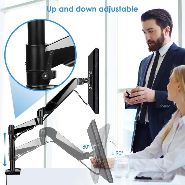 SIMBR Single Monitor Mount Stand Full Motion Swivel Monitor Desk Arm ...