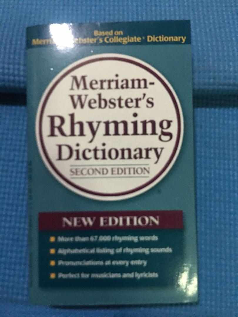 WEBSTER’s Rhyming Dictionary, Hobbies & Toys, Books & Magazines ...