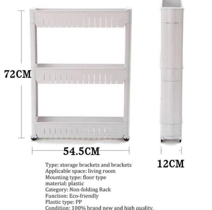 10cm Gap Shelf 3 Tiers Kitchen Toilet Bathroom Rack Space Saver Gap ...