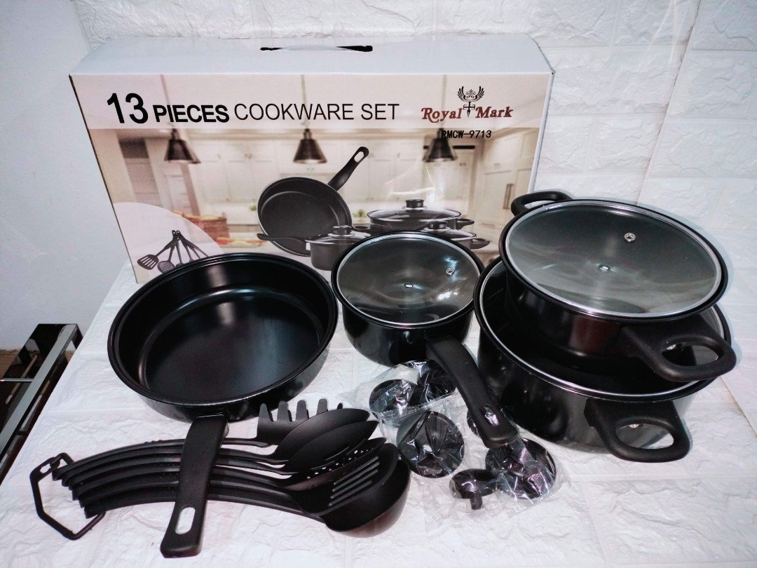 13pcs Cookware Set, Furniture & Home Living, Kitchenware & Tableware ...
