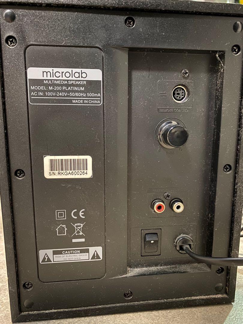 電腦喇叭 microlab M-200 PLATINUM 2.1 speaker, 音響器材, Soundbar、揚聲器、藍牙喇叭、耳擴 ...