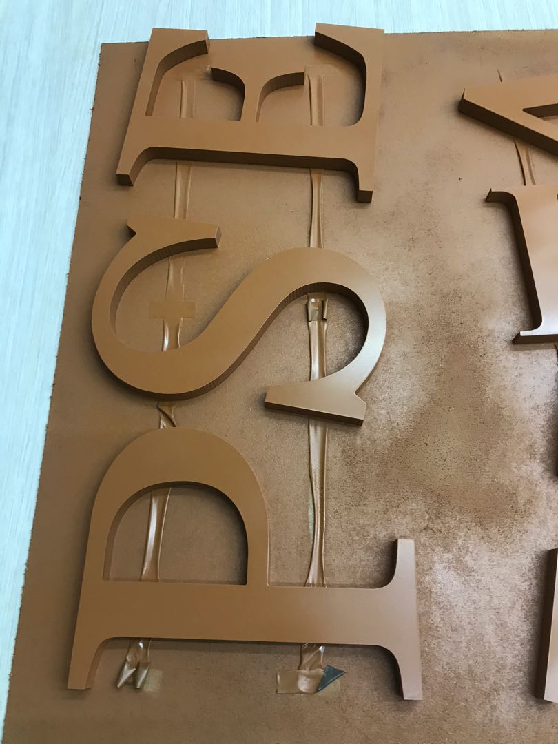 Acrylic text with spray paint supply install, Hobbies & Toys ...