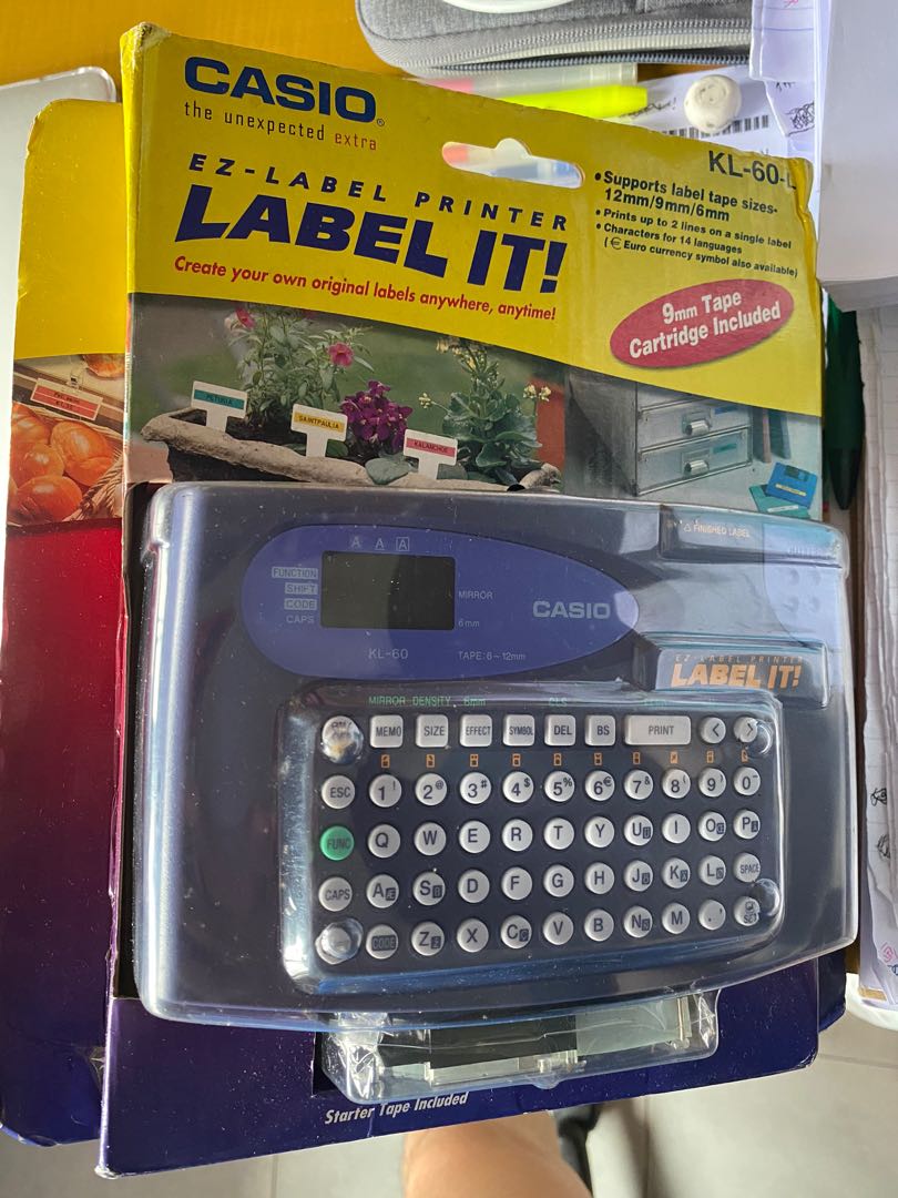Casio Ez-Label Printer KL-60-L, Computers & Tech, Printers, Scanners & Copiers on Carousell