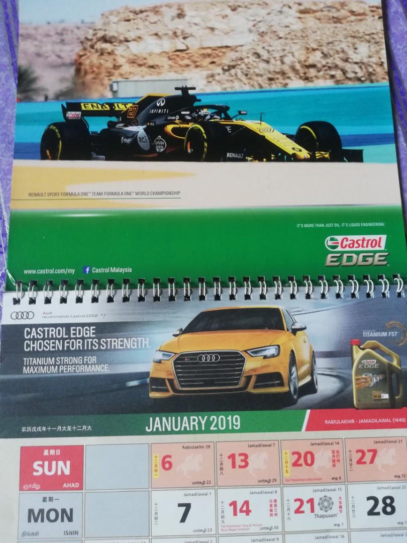 Castrol calendar, Men's Fashion, Watches & Accessories, Jewelry on ...