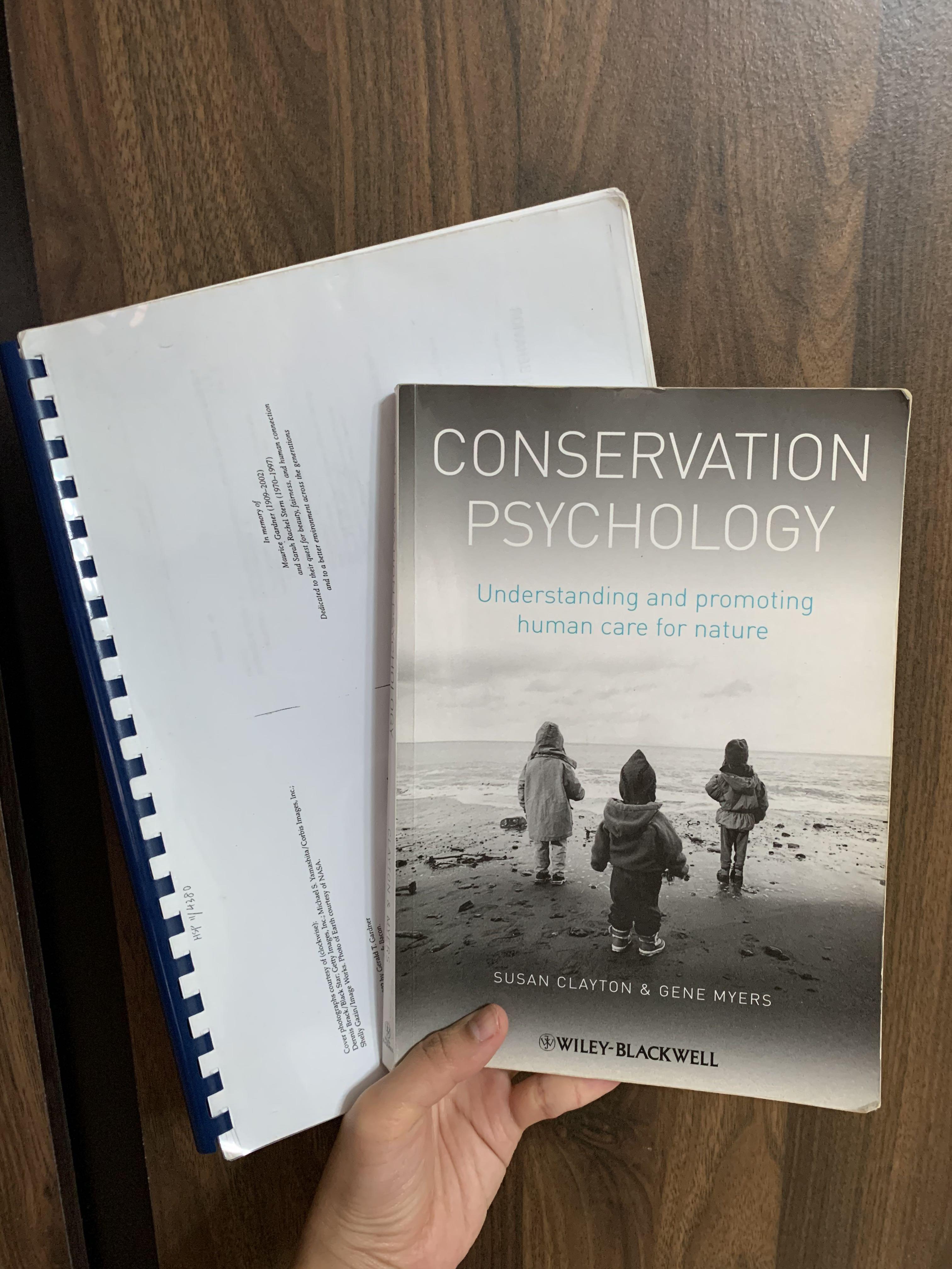 HP3203: Conservation Psychology by Clayton and Myers, Environmental ...
