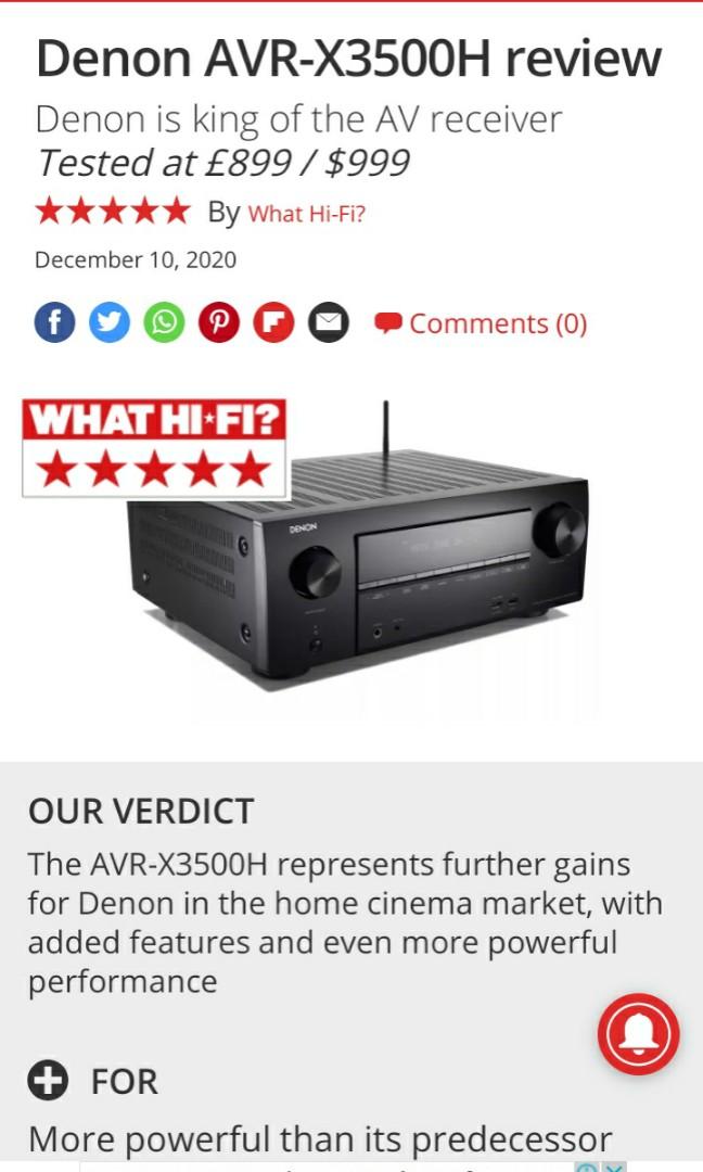 Denon AVR X3500H 7.2 CH Dolby Atmos 4K, Audio, Soundbars, Speakers ... Denon AVR X3500H 7.2 CH Dolby Atmos 4K, Audio, Soundbars, Speakers ...