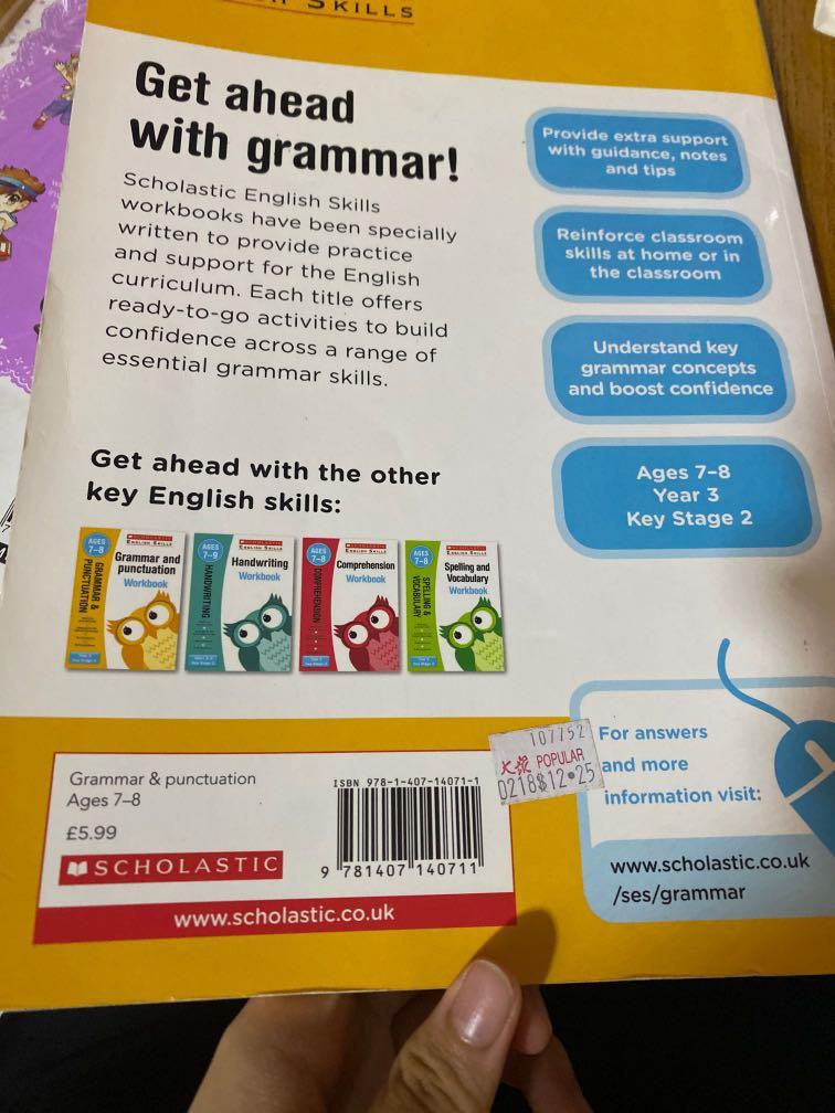Grammar and puncture workbook, Books & Stationery, Textbooks, Primary ...