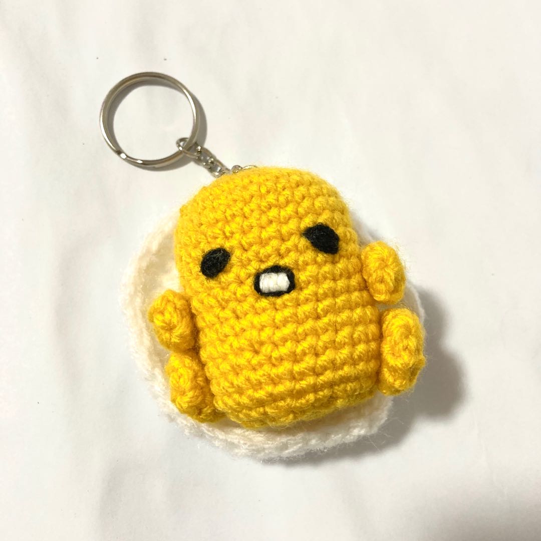 Gudetama Crochet Keychain, Hobbies & Toys, Stationery & Craft, Handmade ...