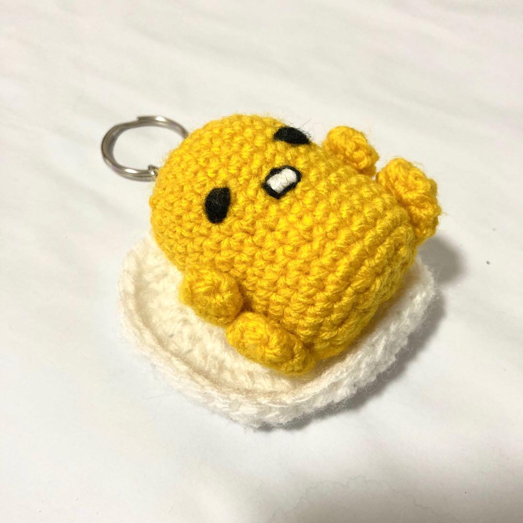 Gudetama Crochet Keychain, Hobbies & Toys, Stationery & Craft, Handmade ...