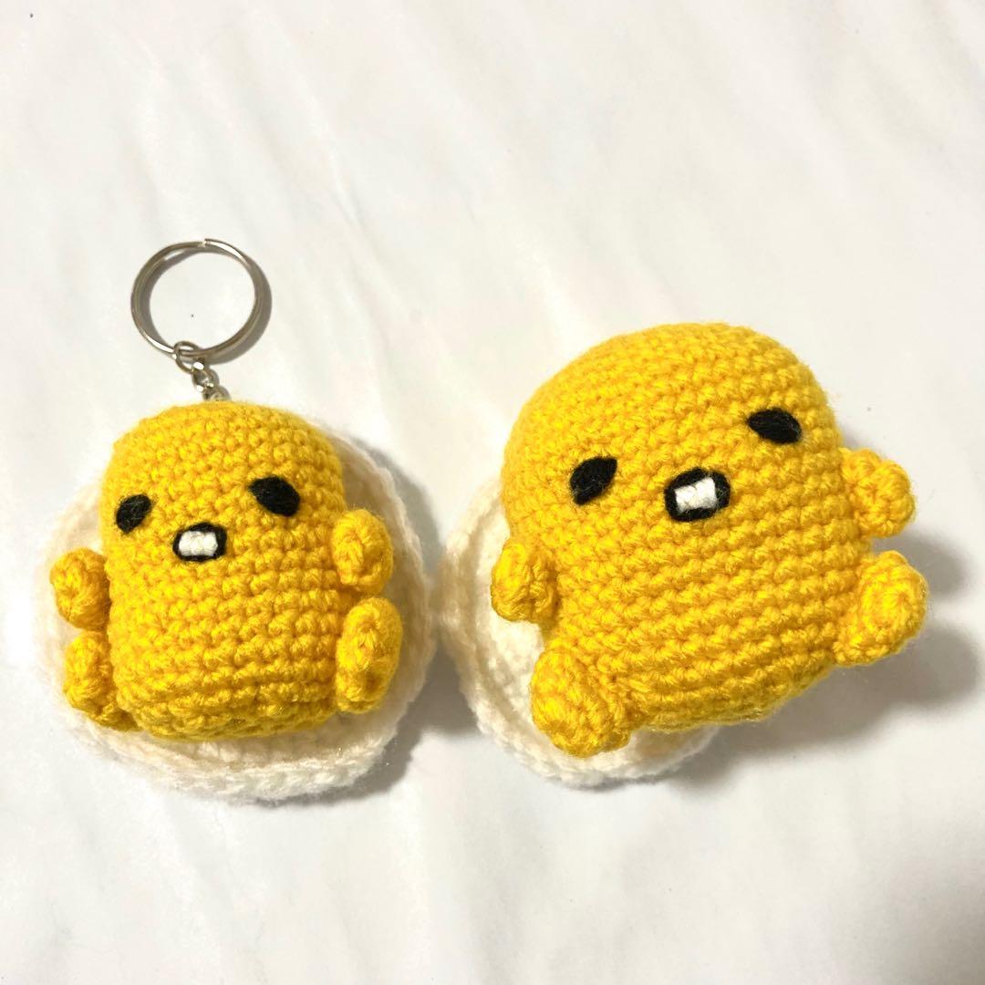Gudetama Crochet Keychain, Hobbies & Toys, Stationery & Craft, Handmade ...
