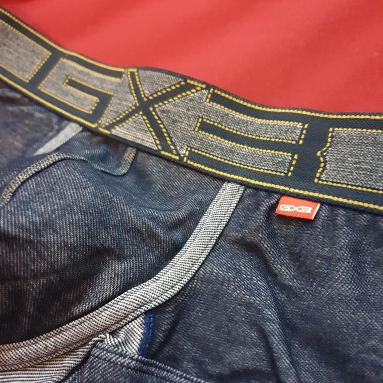 GX3 Denim Trunks #BuyFromMe, Men's Fashion, Bottoms, Jeans on Carousell