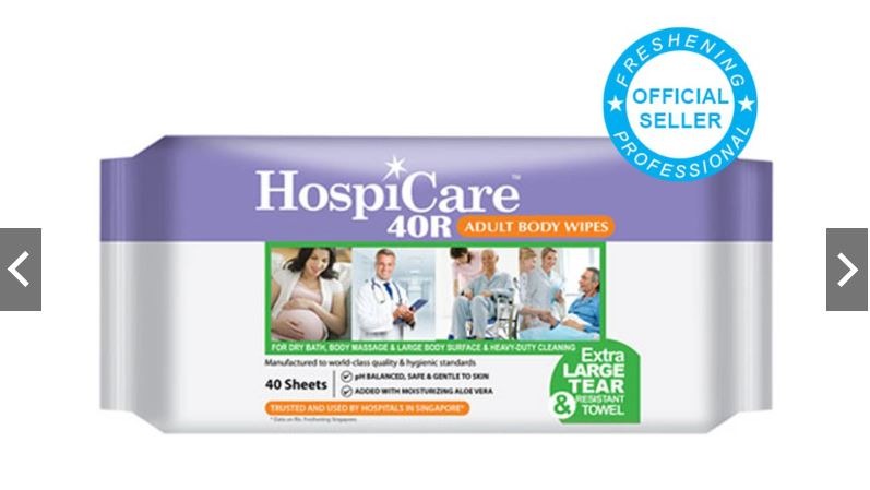 Hospicare 40R Adult Body Wipes 40 Sheets (6 Packet Deal), Furniture ...