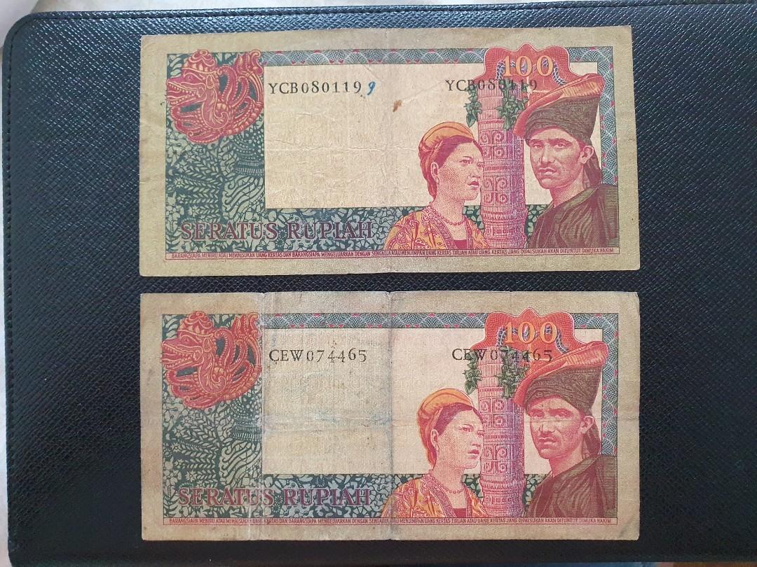 Indonesia 1960 Sukarno 100 rupiah note (2 pc), Hobbies & Toys ...