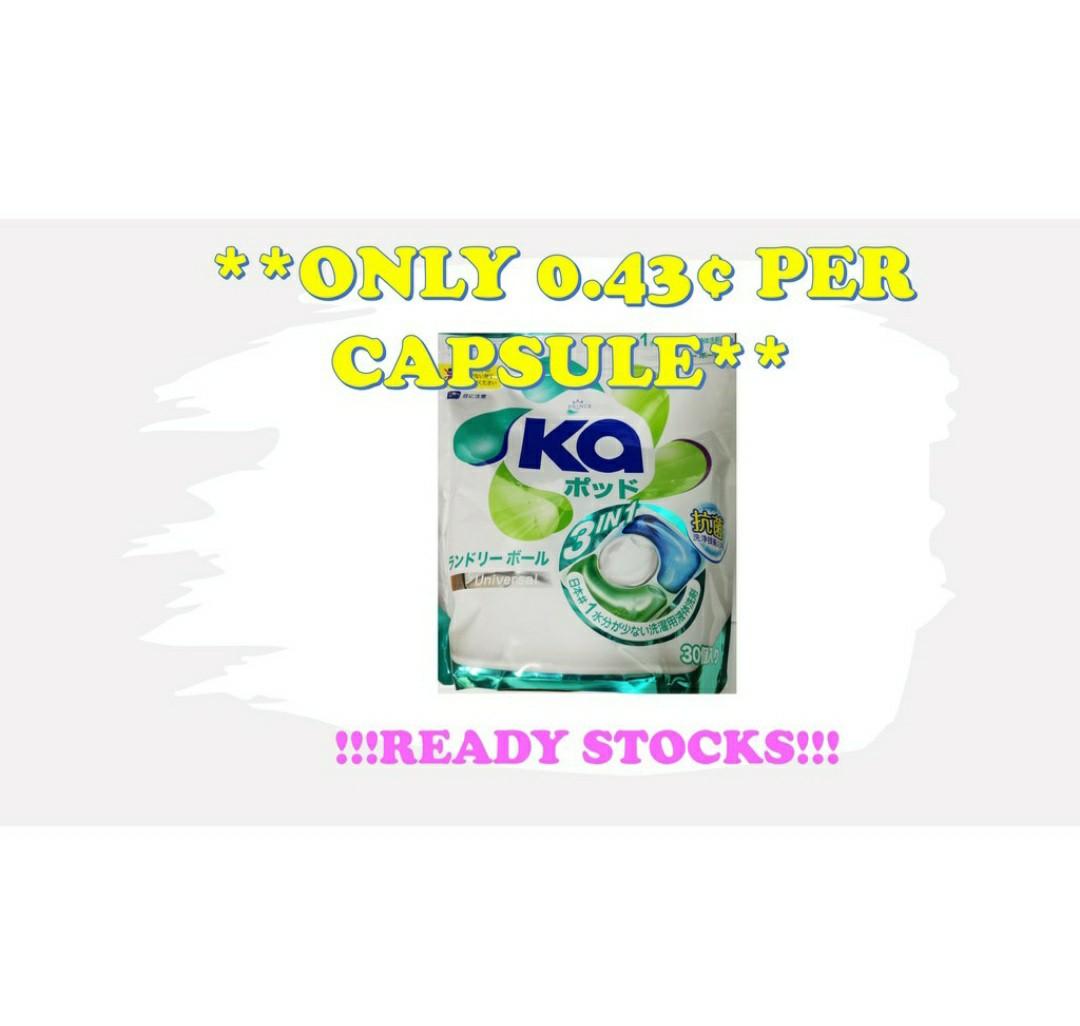 KA Laundry Capsule (3-in-1) Universal Refill Pack - 30 Capsules ...