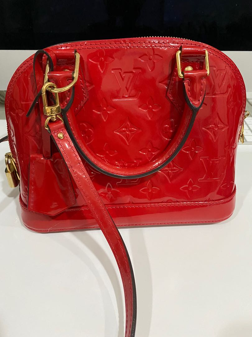 LV Alma BB Cherry Red, Luxury, Bags & Wallets on Carousell